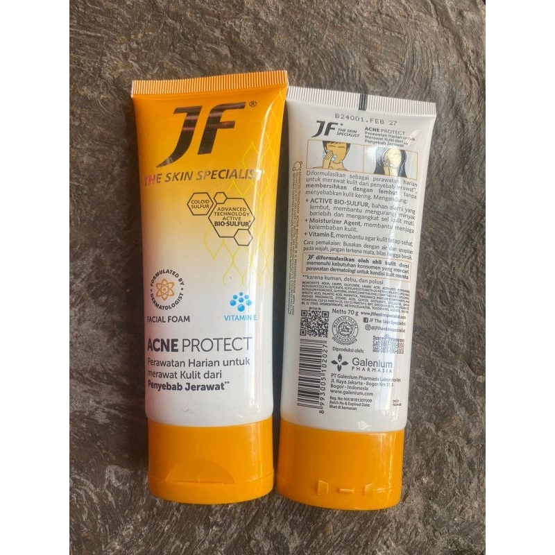 Jual JF the skin specialist acne protect facial foam 70g | Shopee Indonesia