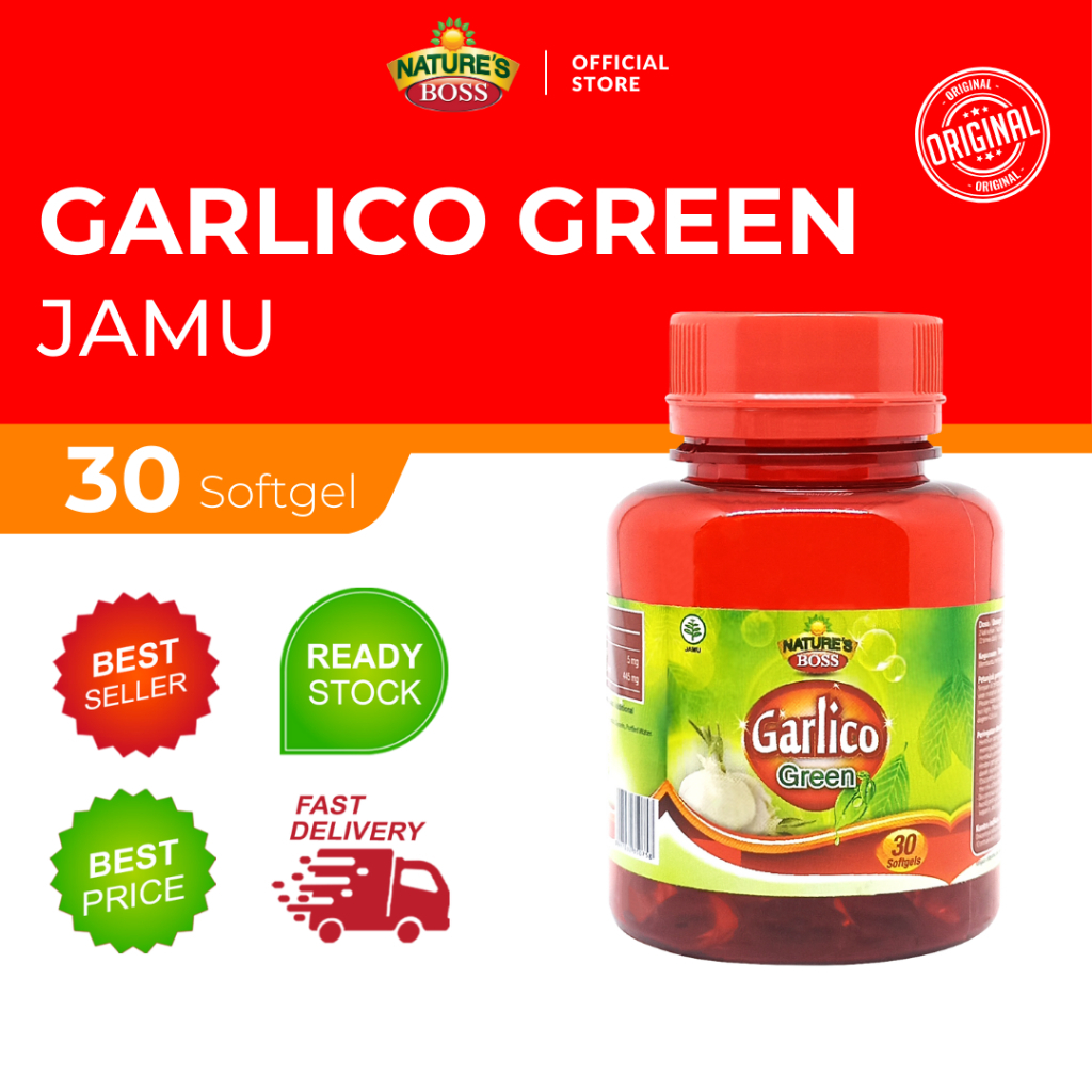 Jual NATURE'S BOSS GARLICO GREEN ISI 30 SOFTGELS | Shopee Indonesia