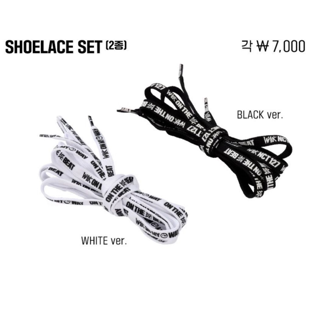 Jual Shoelace Set (Black/White) NCT 127 - WALK : ON THE BEAT OFFICIAL ...