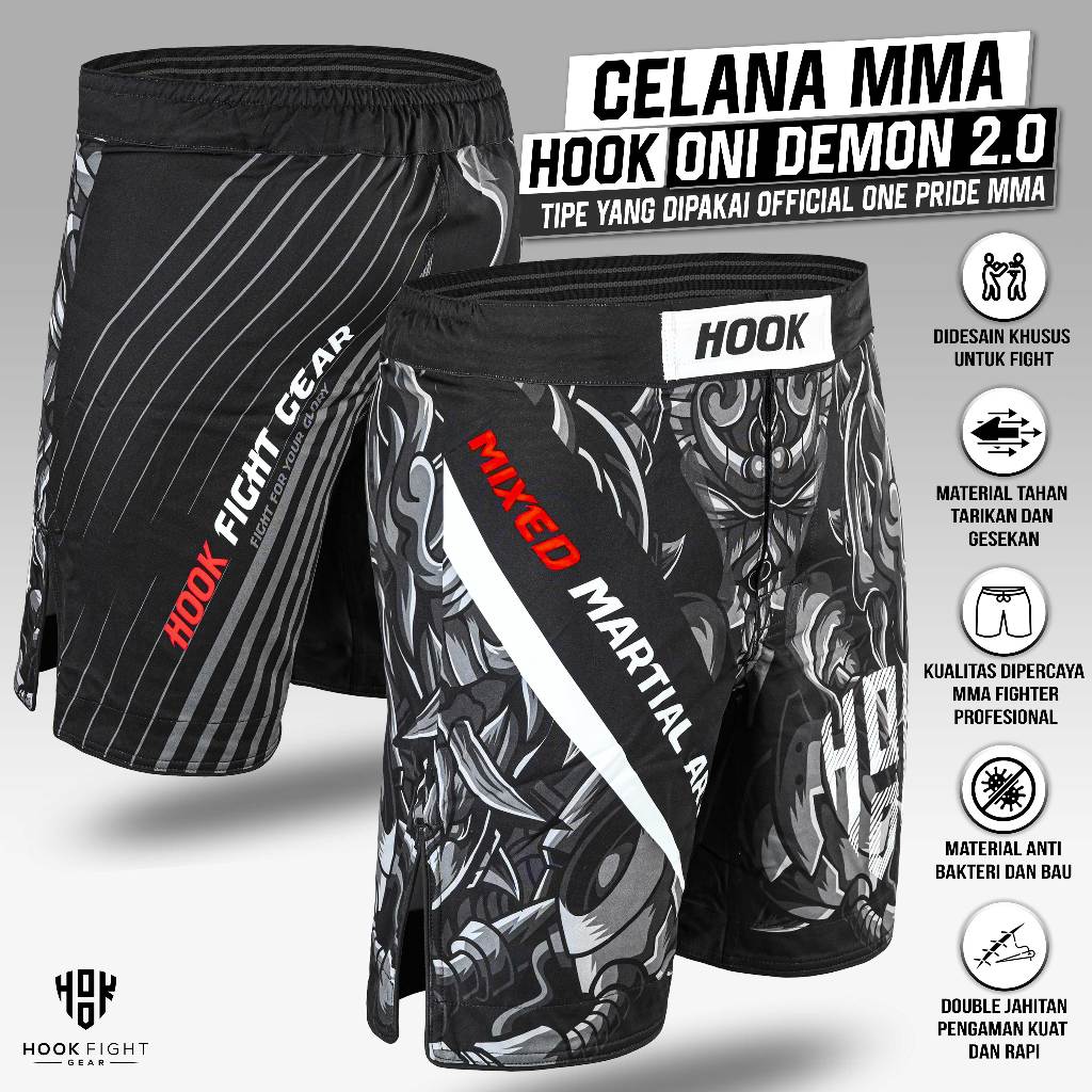 Jual Celana MMA Hook Fight Gear, MMA Shorts Hook, Celana Muay Thai ...