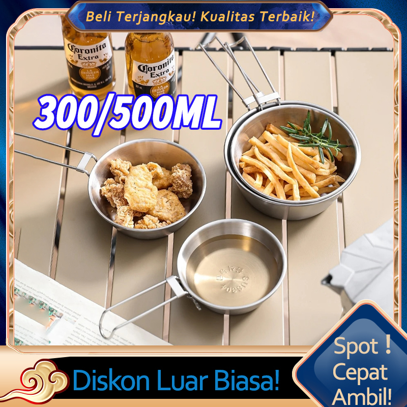 Jual 500ML Mangkuk Lipat Bowl Cup Portable Nesting Camping Hiking ...