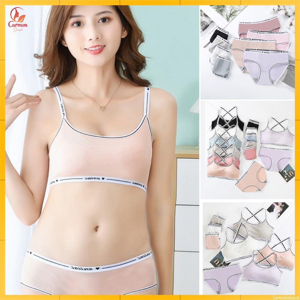Jual Bra Dan Celana Dalam Wanita Satuan Tali Silang List Putih / BH ...