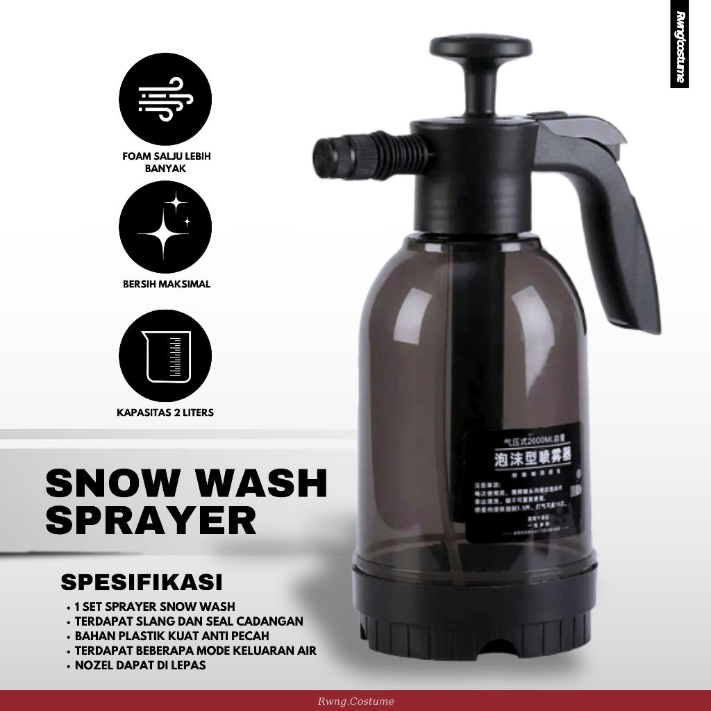 Jual Snow Foam Wash Sprayer Alat Cuci Motor Cuci Mobil Semprotan Busa ...