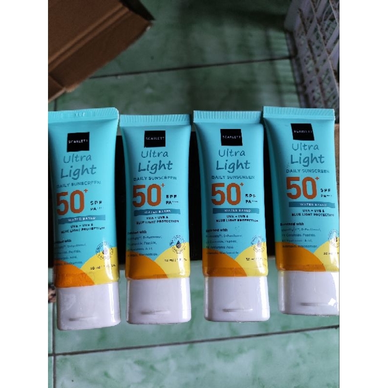 Jual Scarlet Ultra Light Daily Sunscreen Spf 50 pa+++ 30ml | Shopee ...