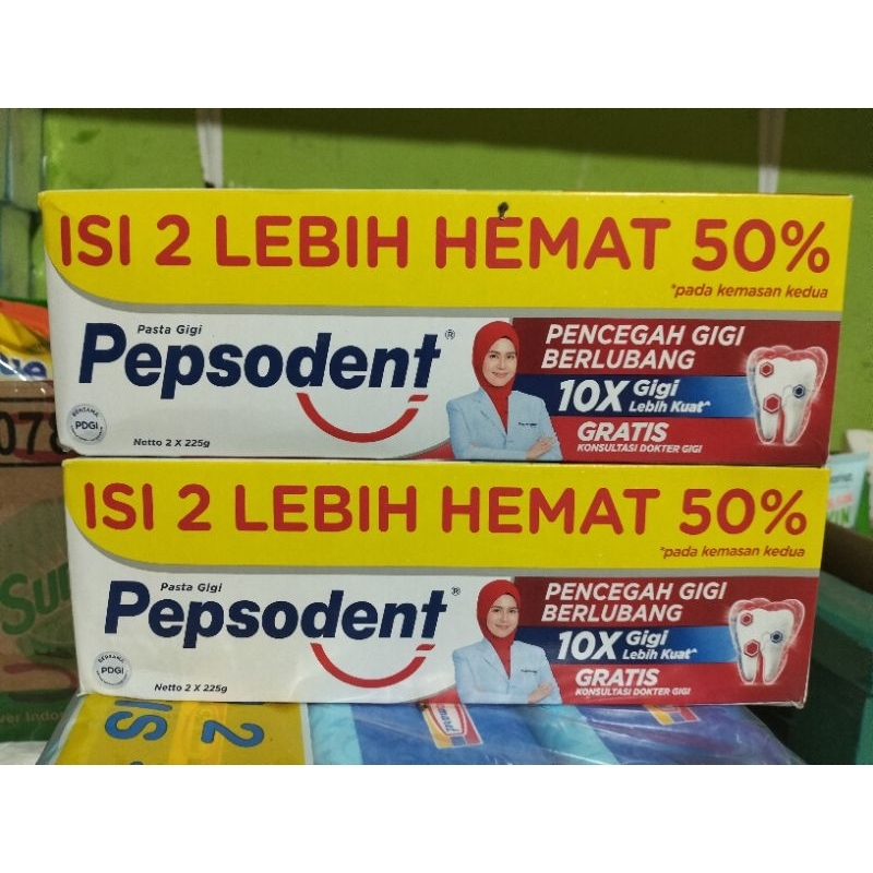 Jual Pepsodent 225gr isi 2 | Shopee Indonesia