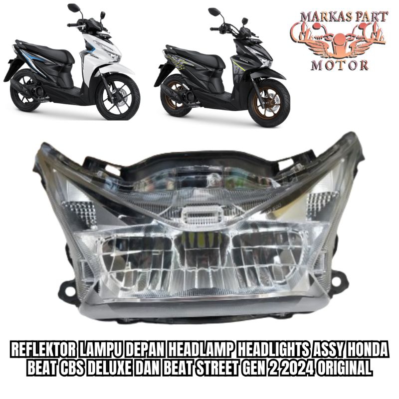Jual Reflektor Lampu Depan Headlight Headlamp Assy Honda Beat New Led ...