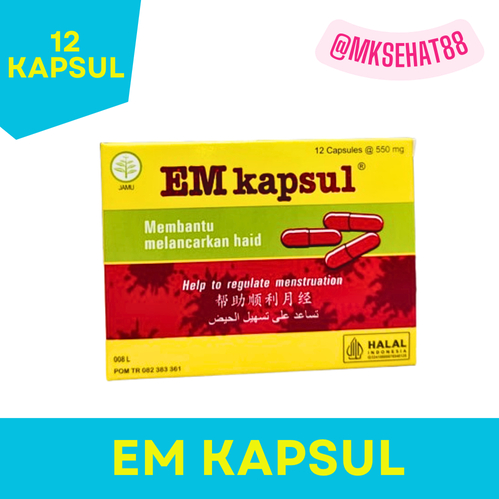 Jual EM Kapsul Isi 12 Kapsul / Melancarkan Haid / Datang Bulan | Shopee ...