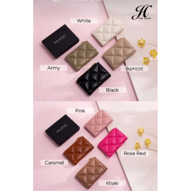 Jual Dompet Lipat Mini Wanita Velvet Wallet Jims Honey Free Exclusive Box | Shopee Indonesia