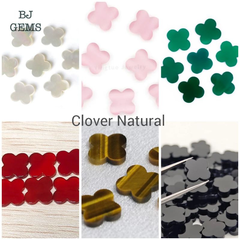 Jual Permata asli Bunga Bentuk Clover Model Flat Untuk Perhiasan emas ...