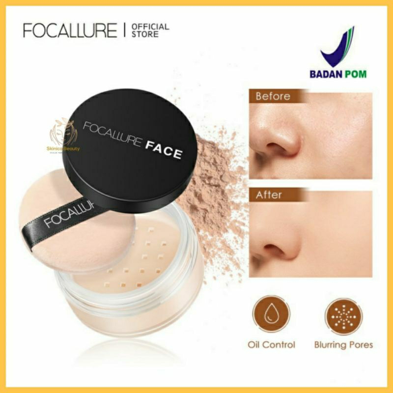Jual FOCALLURE Super Fine Setting Loose Powder 3 warna bedak tabur ...
