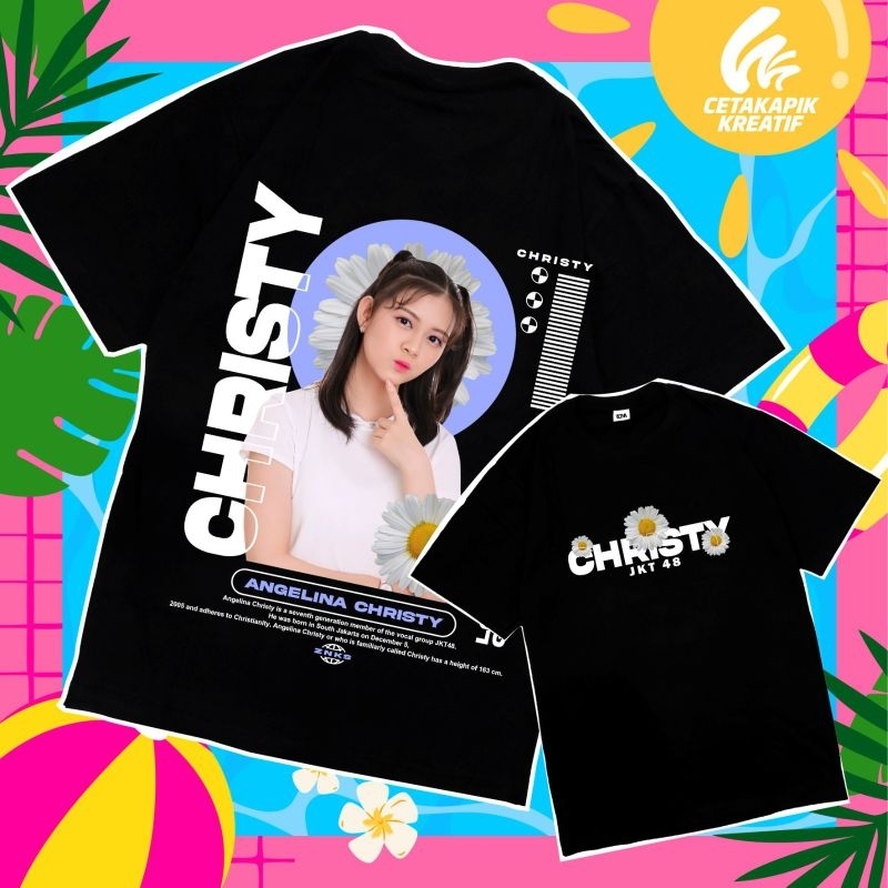 Jual ( FREE STICKER + ganci ) KAOS MEMBER JKT48 NEW ERA SUMMER EDITION ANGELINA CHRISTY (CHRISTY ...