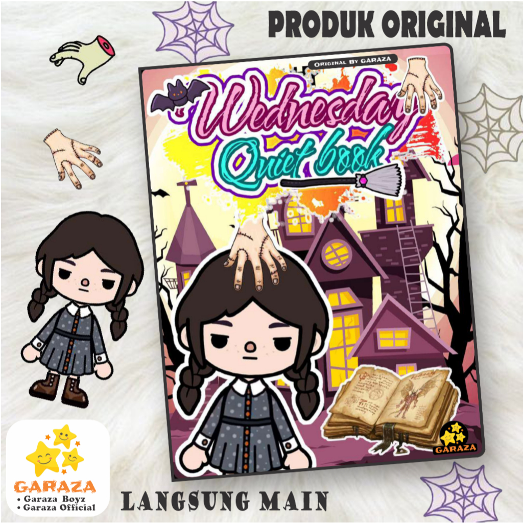 Jual Paperdoll Wednesday QUIET BOOK mainan edukatif anak full laminasi ...