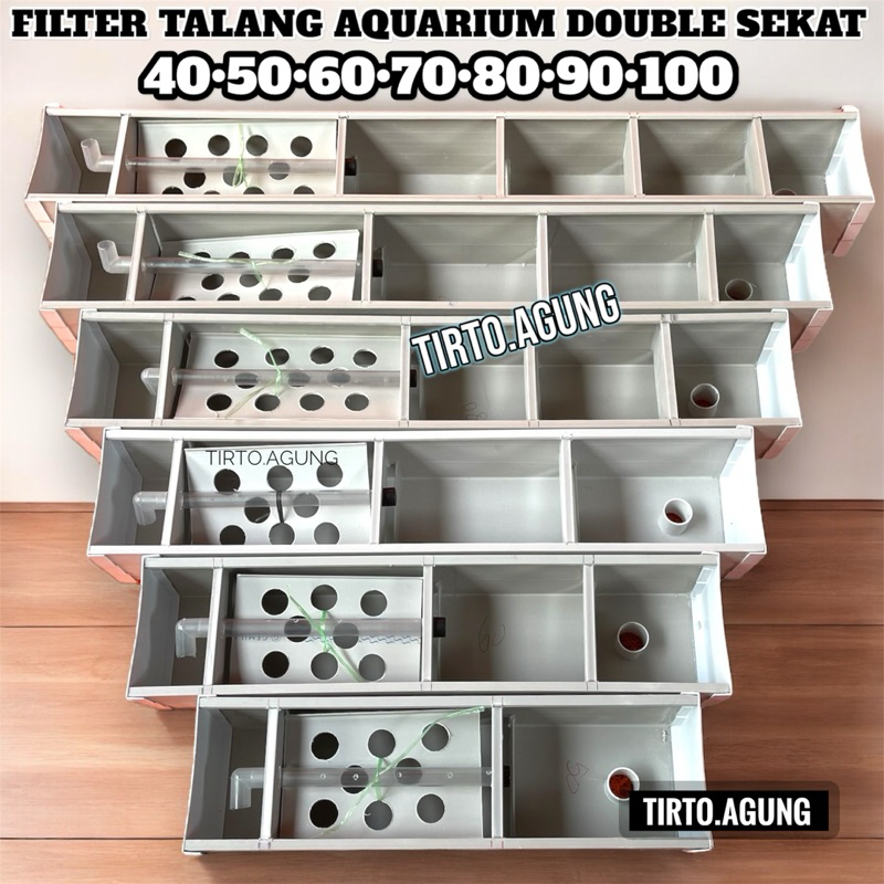 Jual FILTER TALANG AQUARIUM DOUBLE SEKAT PVC TEBAL 40cm 50cm 60cm 70cm ...