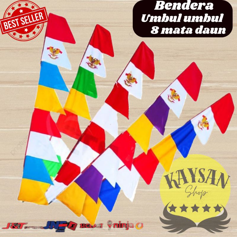 Jual BENDERA UMBUL UMBUL 8 MATA DAUN 1 PCS (2,7 meter) | Shopee Indonesia