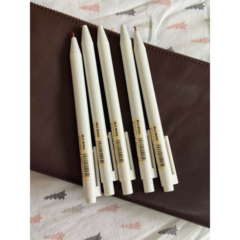 Jual MUJI Pen 0.5 Hitam-Knock Type-Casenya putih| hitam | Shopee Indonesia