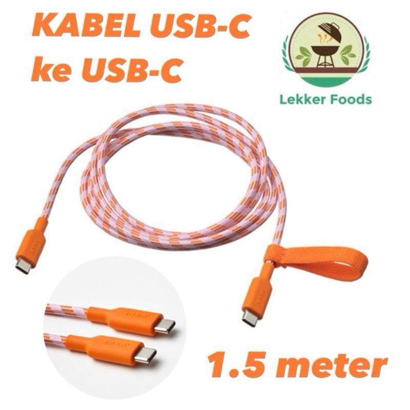 Jual Kabel USB C ke USB C Panjang 1.5 meter Lillhult | Shopee Indonesia