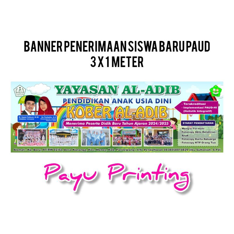Jual Banner Penerimaan Siswa Baru PAUD TK SD | Shopee Indonesia
