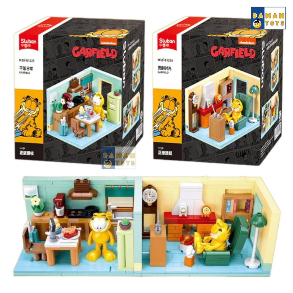 Jual Garfield Bricks Sluban Rumah Kucing Cat pet House | Shopee Indonesia
