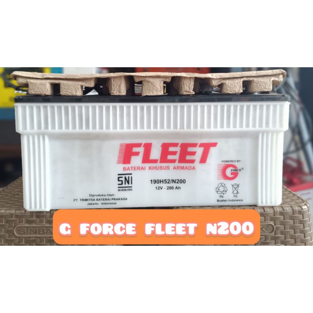 Jual Aki basah G Force Fleet n200 12v 200ah 190h52 battery genset truck ...