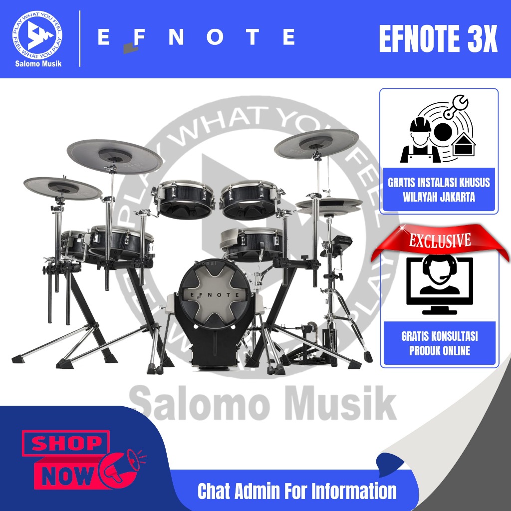 Jual Drum Elektrik Efnote 3X EFD3X BO with Kit Original | Shopee Indonesia