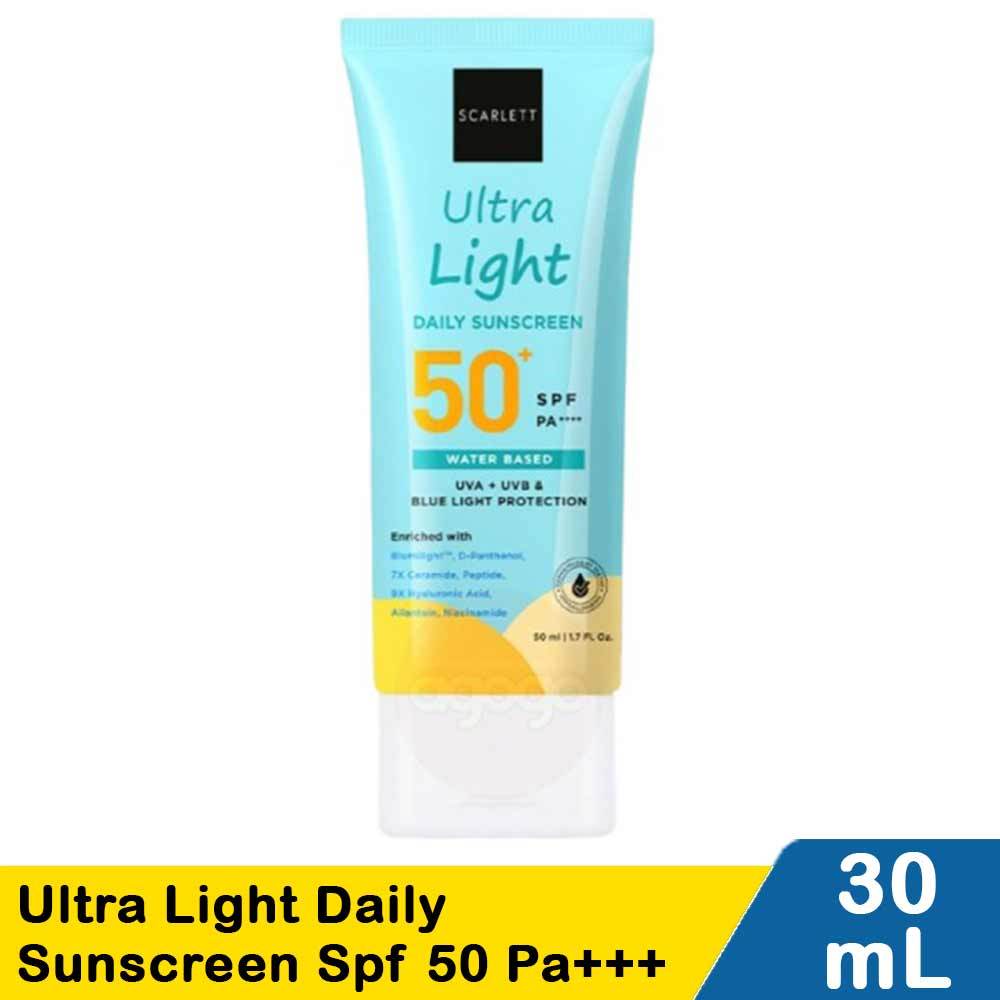 Jual SCARLET SUNSCREEN 30ML ULTRA LIGHT SUNSCREEN (KECIL) | Shopee ...