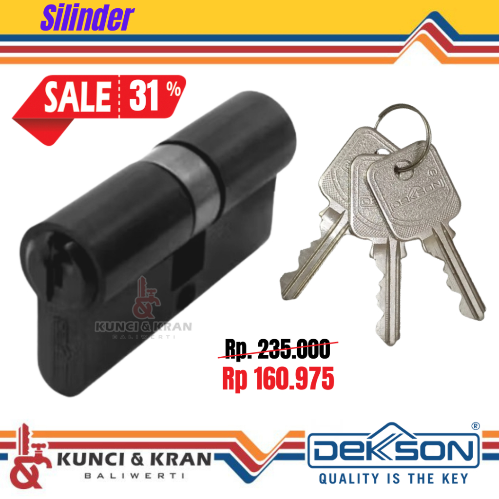 Jual Silinder Kunci Dekkson DC DL 60MM Black Double Cylinder Hitam Silinder Pintu Rumah | Shopee ...