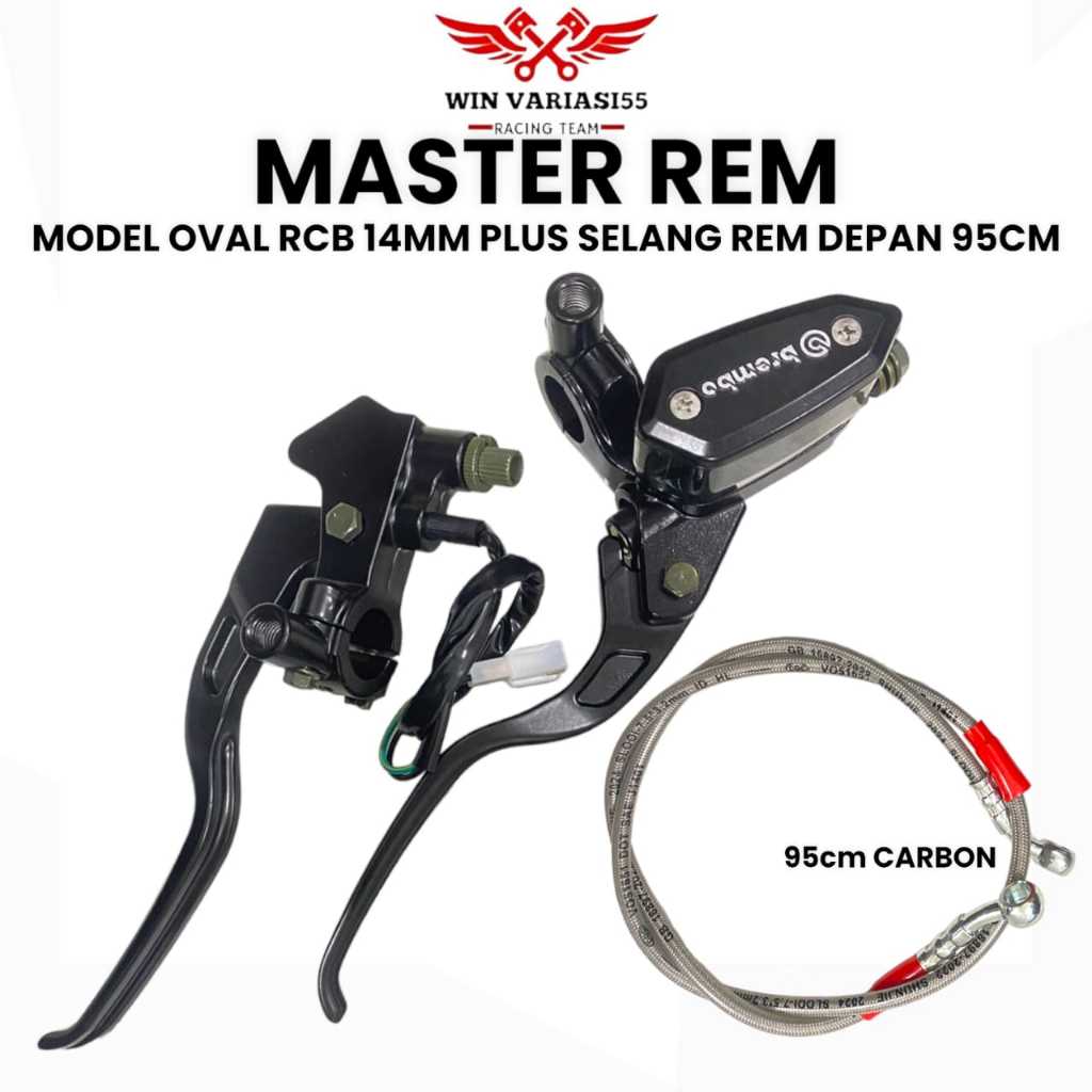 Jual Master rem set kanan kiri tabung oval model RCB 14mm selang rem ...