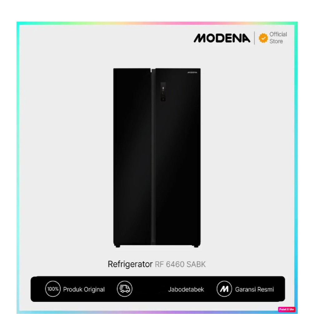 Jual MODENA Kulkas Side By Side 646L RF-6460SABK | Shopee Indonesia