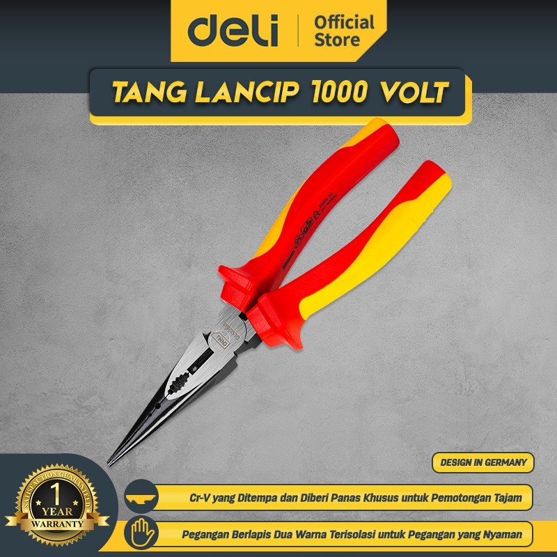 Jual Deli Tang Lancip 1000 Volt Insulasi Listrik 6 Inch dan 8 Inch ...
