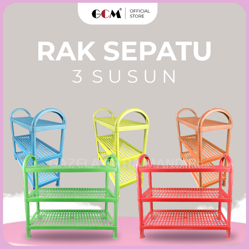 Jual Rak Sepatu 3 Susun Plastik Rak Besar Tempat Sandal Rak Sepatu ...