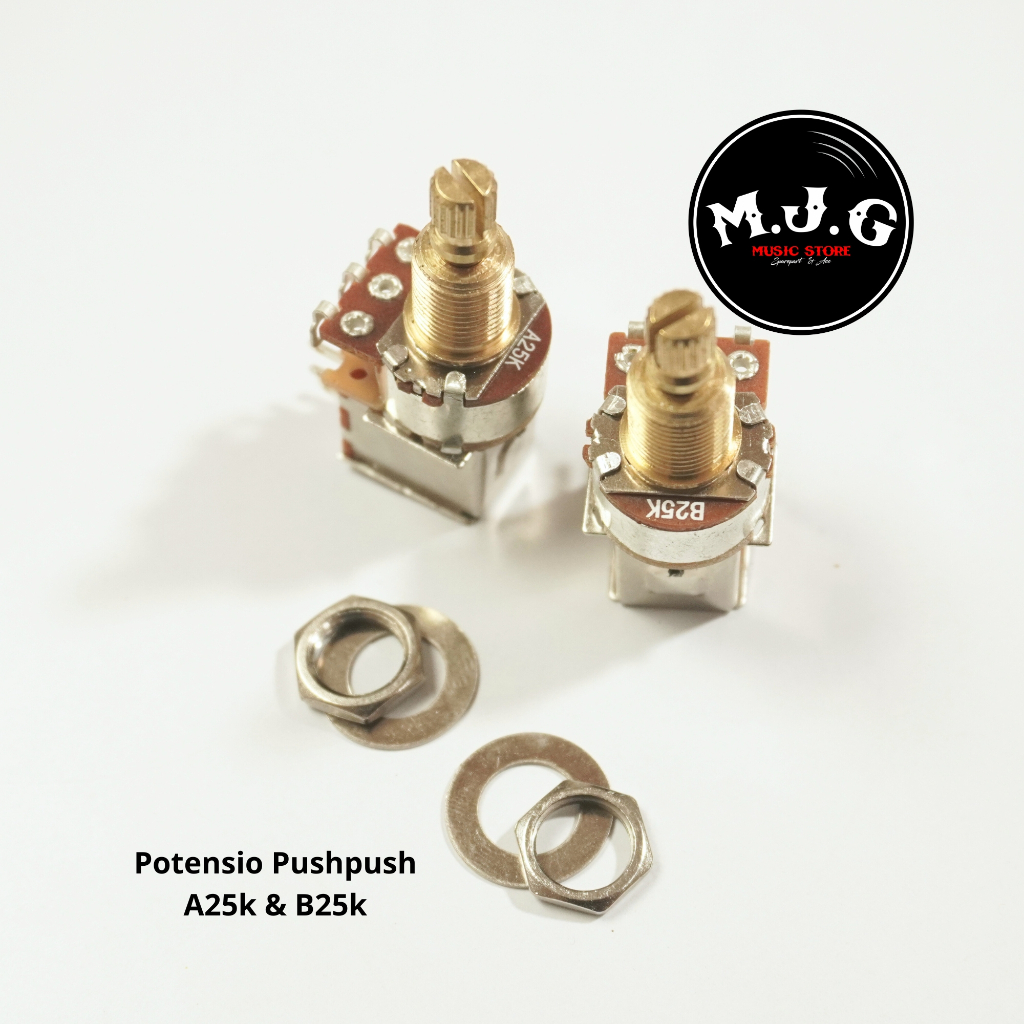 Jual potensio potensiometer gitar or bass pushpush bukan pushpull A25k ...