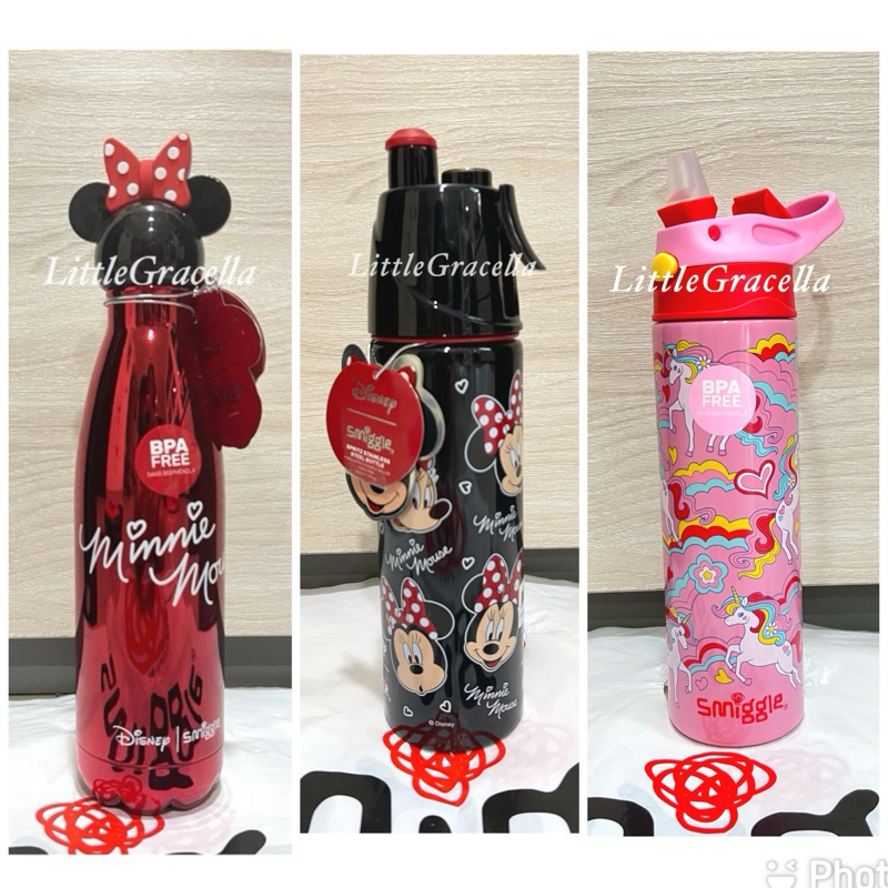 Jual Smiggle thermos bottle spiderman/minnie mouse botol thermos ...