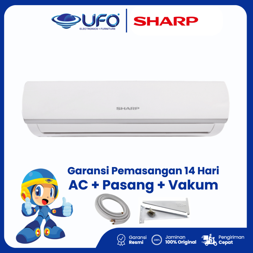 Jual Ac Sharp 1 Pk Split Standart Turbo Cool Aha9zcy Shopee Indonesia