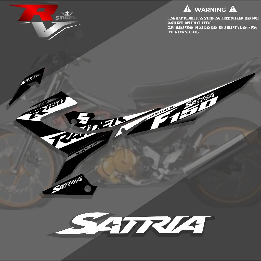Jual STRIPING/STIKER SATRIA FU F150 FACELIFT/STIKER SATRIA FU FL ...