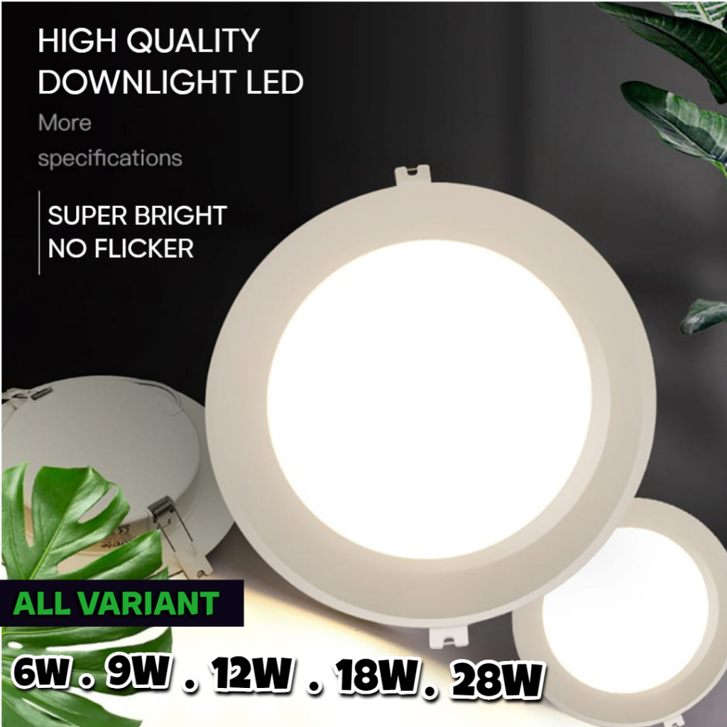 Jual COD & READY STOK LAMPU DOWNLIGHT LED PANEL 6W 9W 12W 18W 24W ...