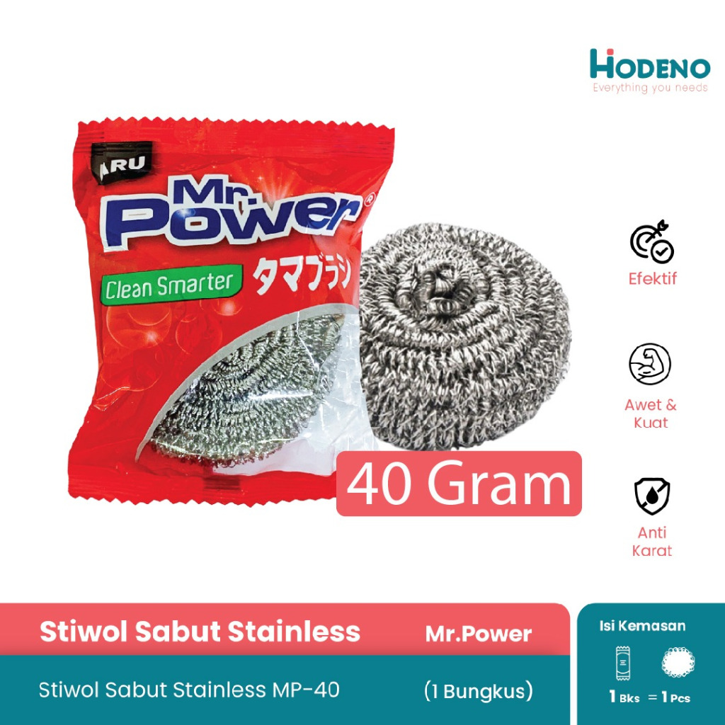 Jual Mr.Power - Sabut Besi Stainles Besar MP-40 (1 Pcs) | Grenjeng Besi ...