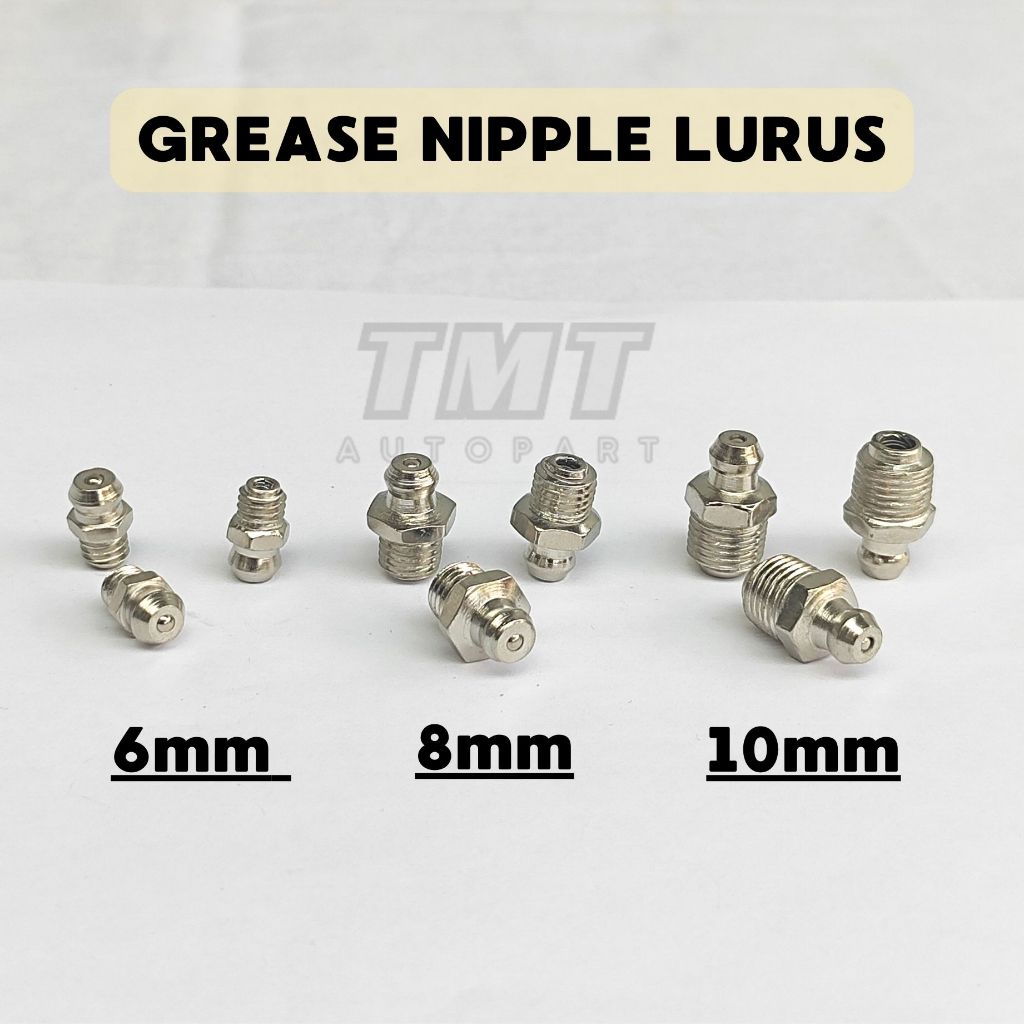 Jual Grease Nipple Naple Nepel Steel Chrome 6mm 8mm 10mm Straight ...