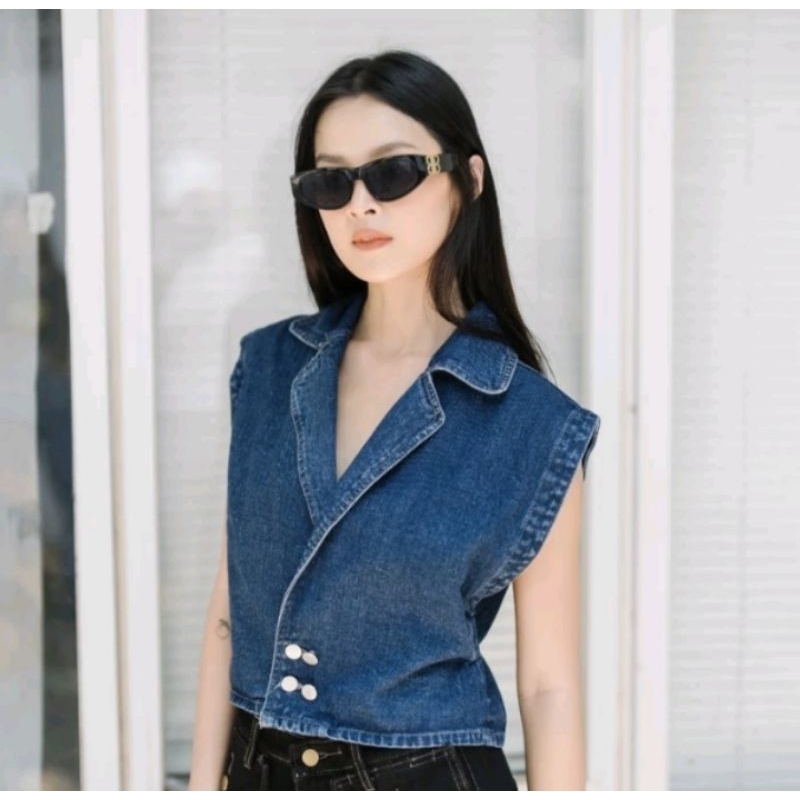 Jual SEITH DENIM VEST - DENIM VEST - VEST DENIM - ROMPI DENIM - ROMPI ...