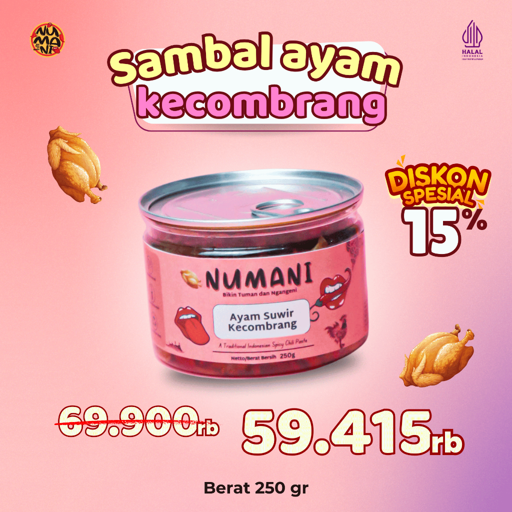 Jual Sambal Ayam Kecombrang Suwir Numani Enak Cita Rasa Indonesia Bikin ...