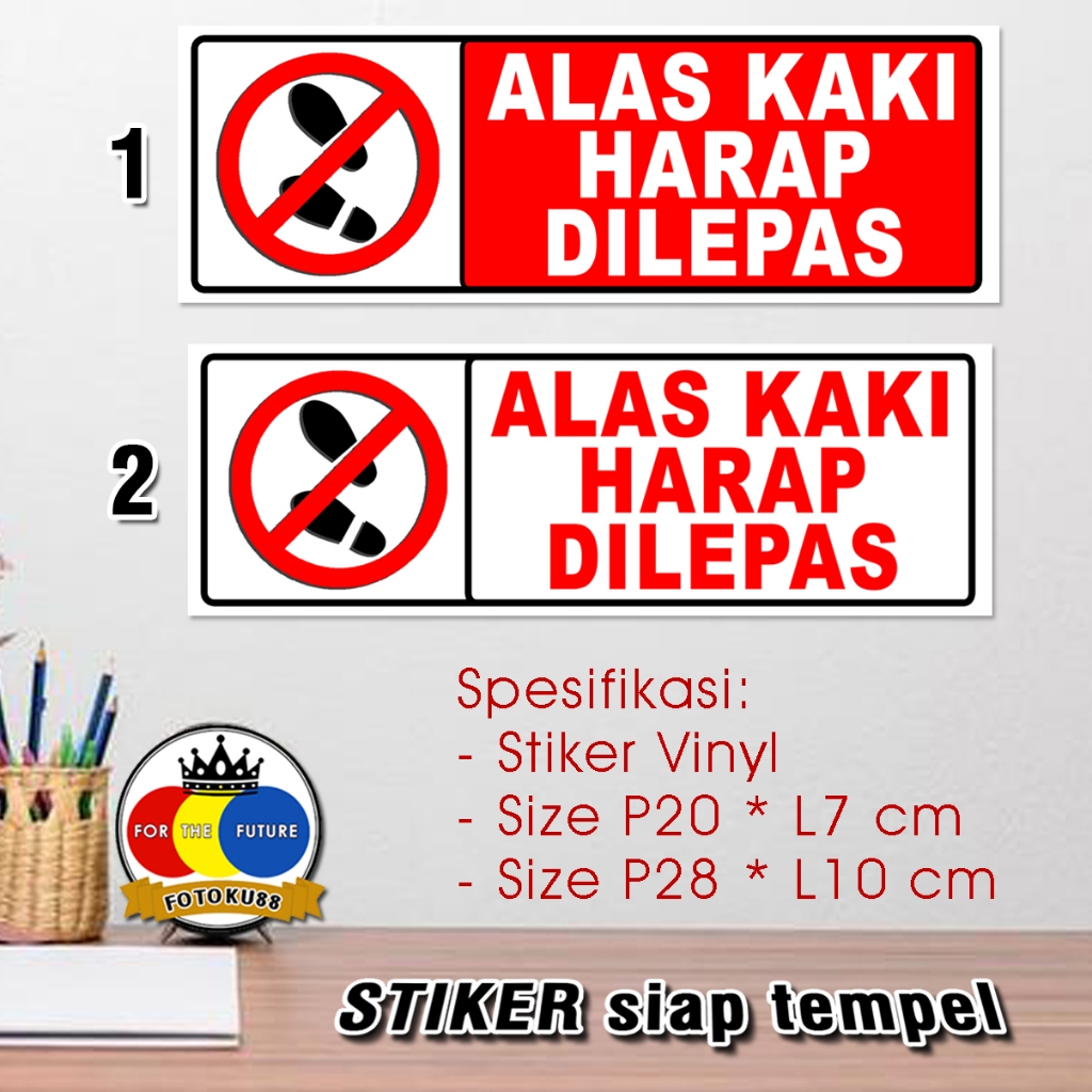 Jual Sticker alas kaki harap dilepas / Stiker alas kaki harap dilepas ...