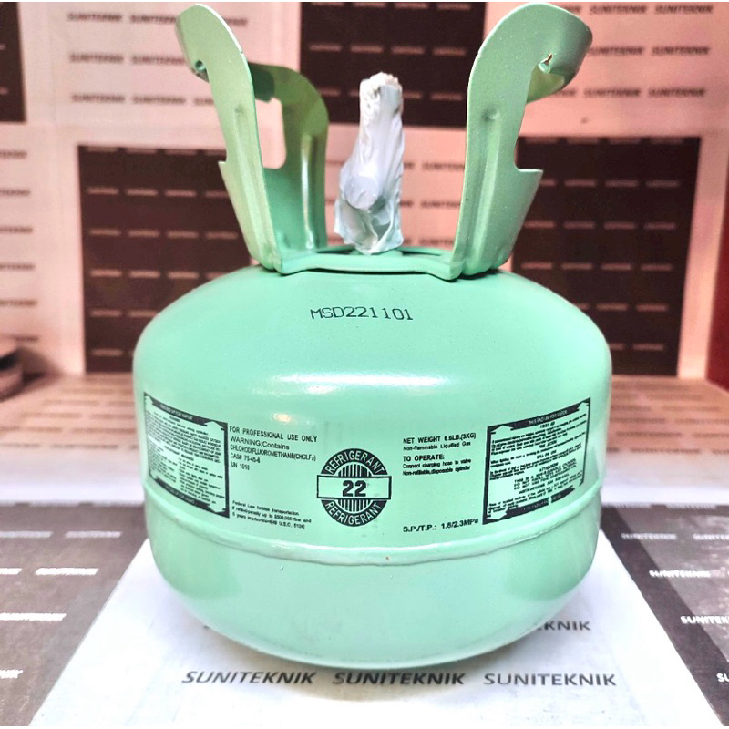 Jual FREON TABUNG MINI R22 R 22 3kg 3kilo REFRIGERANT PENDINGIN AC ...