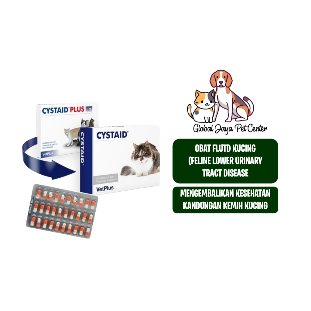 Jual Cystaid Kapsul Obat FLUTD Gangguan Saluran Kencing Kucing Anjing 1 ...