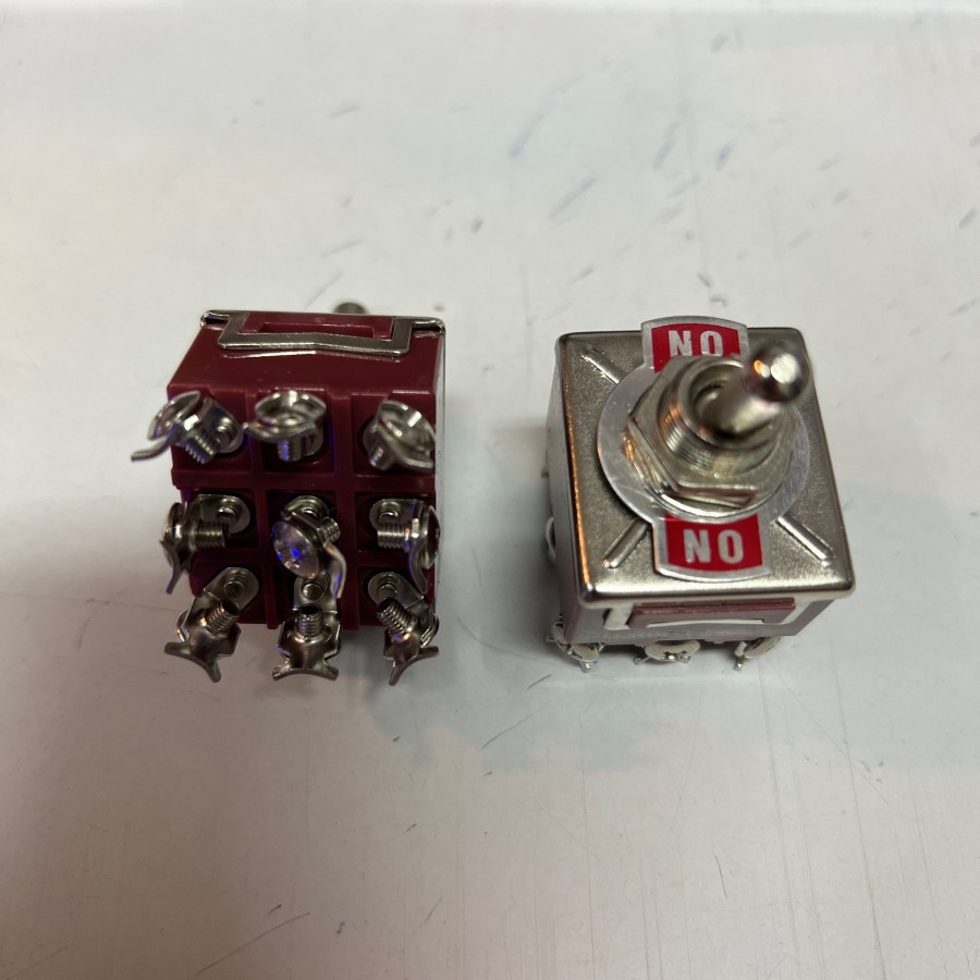 Jual Togle Toggle Switch 9kaki 9p 9 p 9pin 9 pin On Off 15A (PLATE ON ...