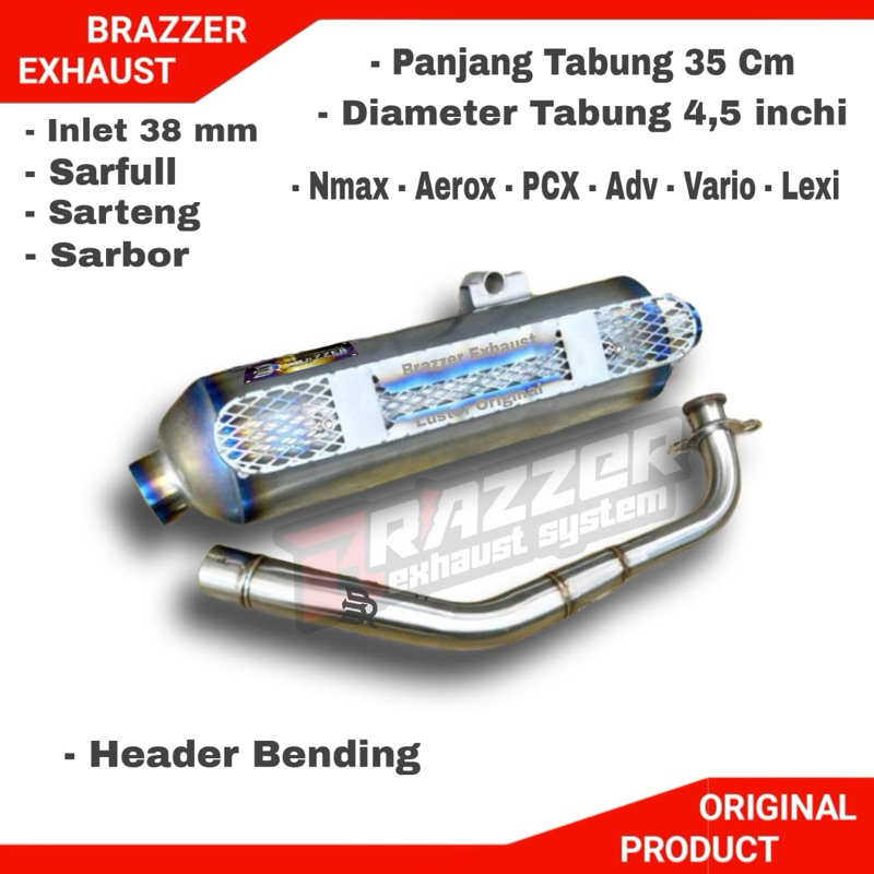 Jual Knalpot Luster Saringan setengah standar racing Vario Nmax Aerox ...