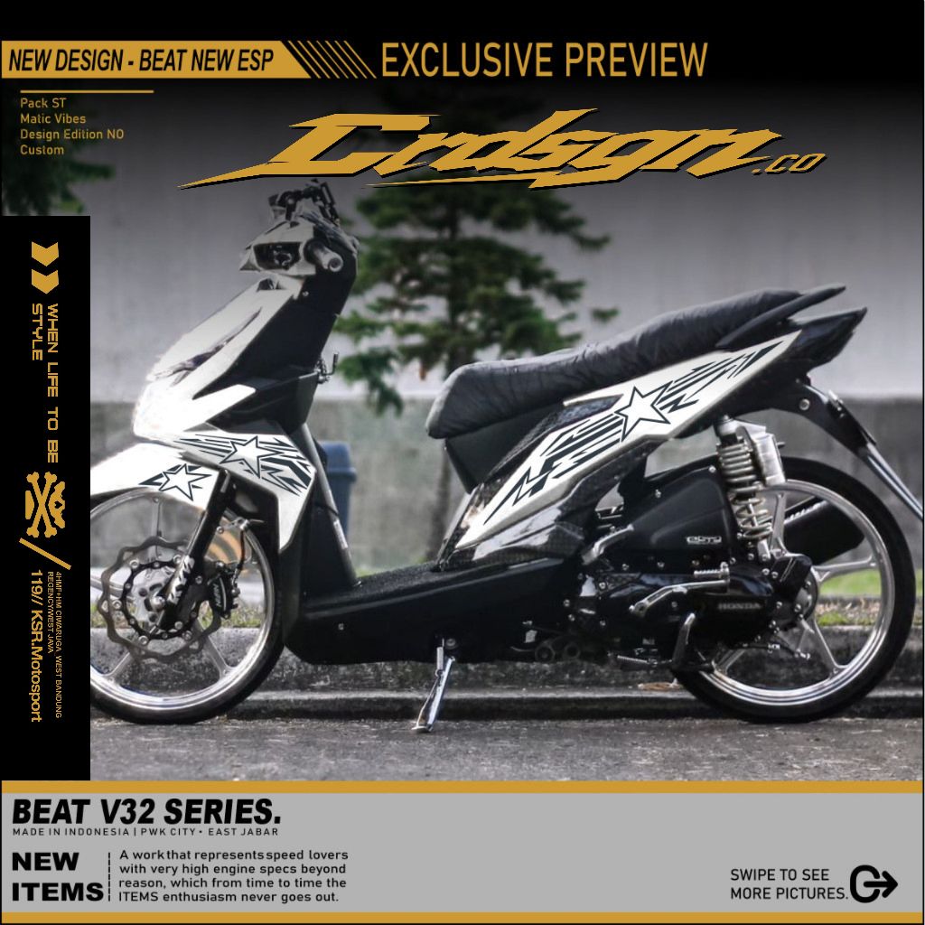 Jual CUTTING STICKER STRIPING VARIASI BEAT NEW 2017-2019 STRIPING BEAT ...