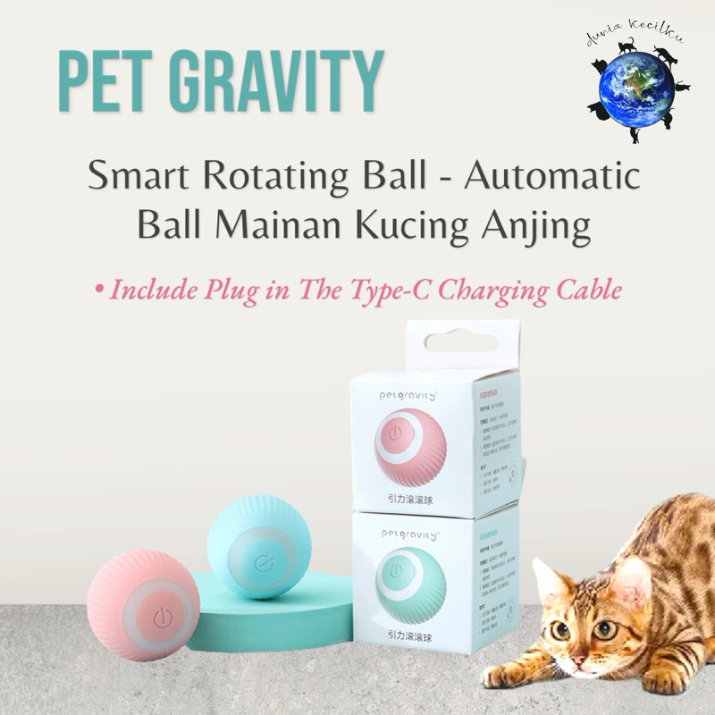 Jual Pet Gravity Smart Rotating Ball For Pets - Mainan Interaktif Berburu Kucing Anjing Bisa ...