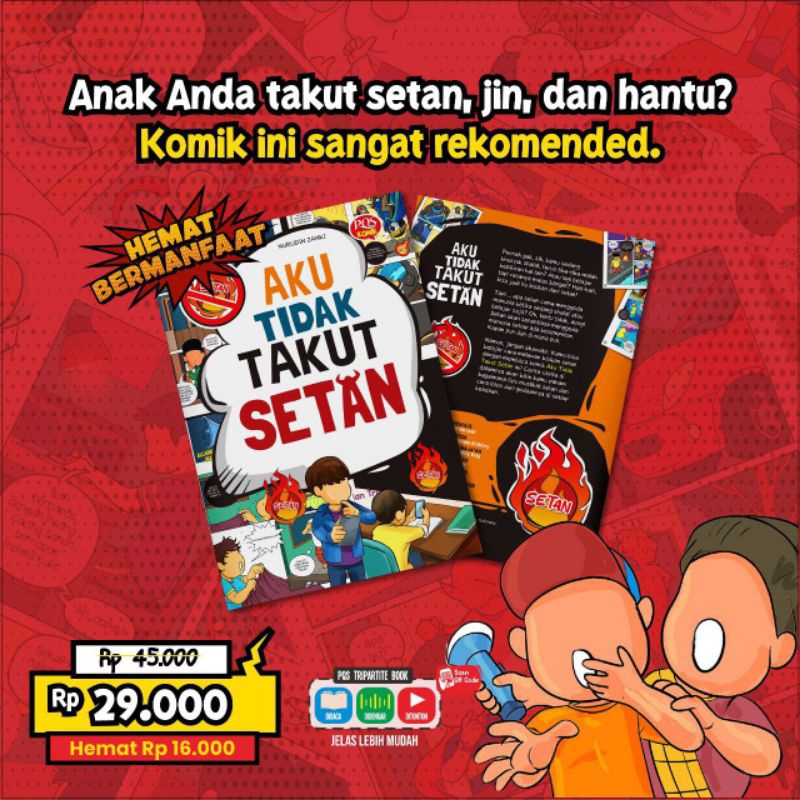 Jual [READY] Buku Komik Anak : Aku Tidak Takut Setan by PQS | Shopee ...