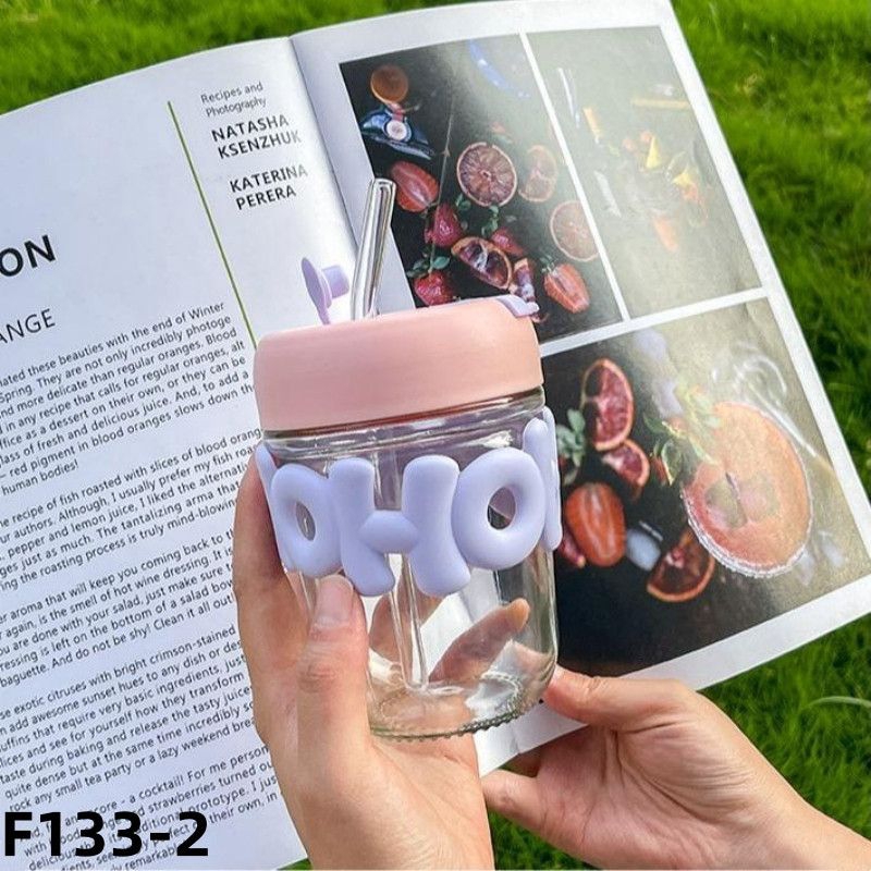 Jual Tumblr Gelas Minum Kaca HOHO Tumbler Kaca Aesthetic Cup Kaca ...