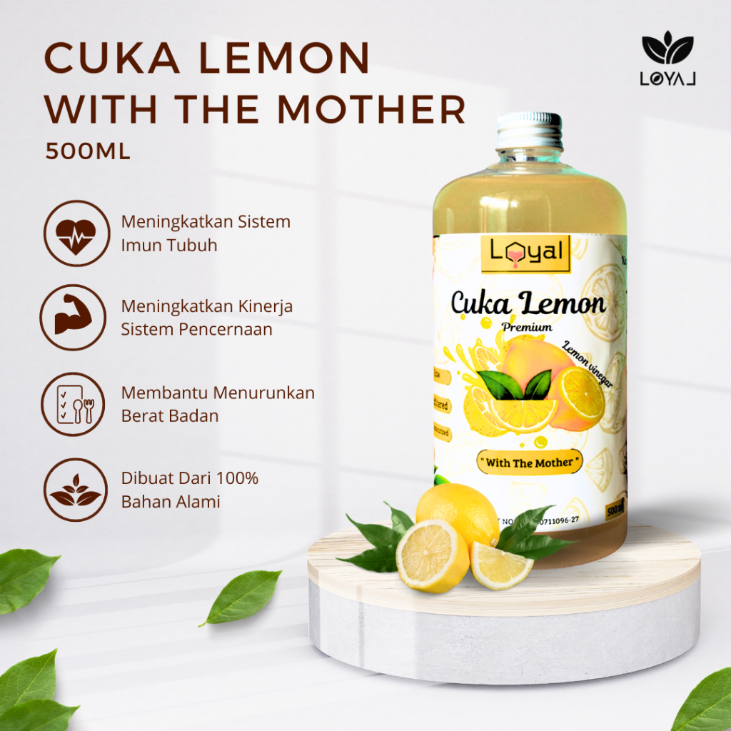 Jual Loyal Cuka Lemon Premium Probiotik Original Asli With Mother ...