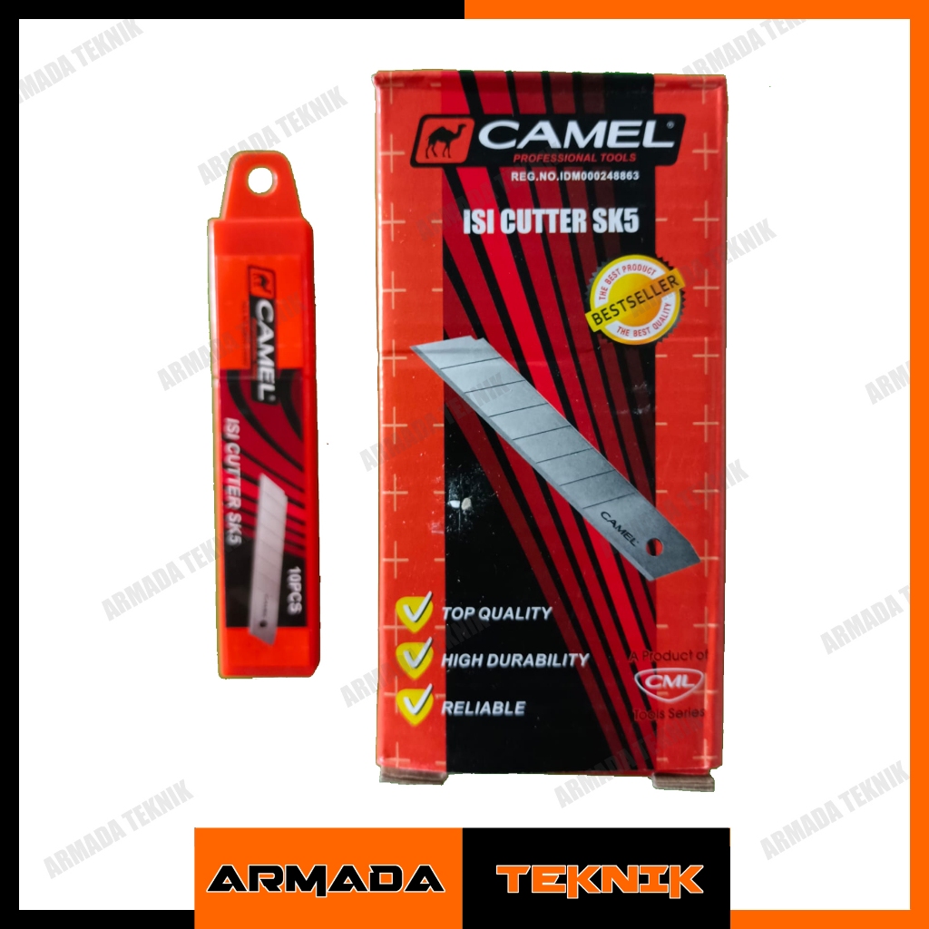 Jual Refil Pisau Cutter Besar/Isi Cutter Besar 5 pcs Camel | Shopee ...